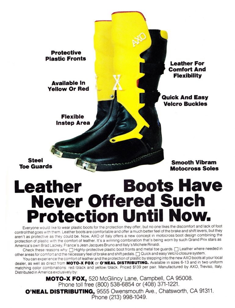 MOTO GEAR HISTORY PART VII: AXO SPORT THE EIGHTIES – PulpMX