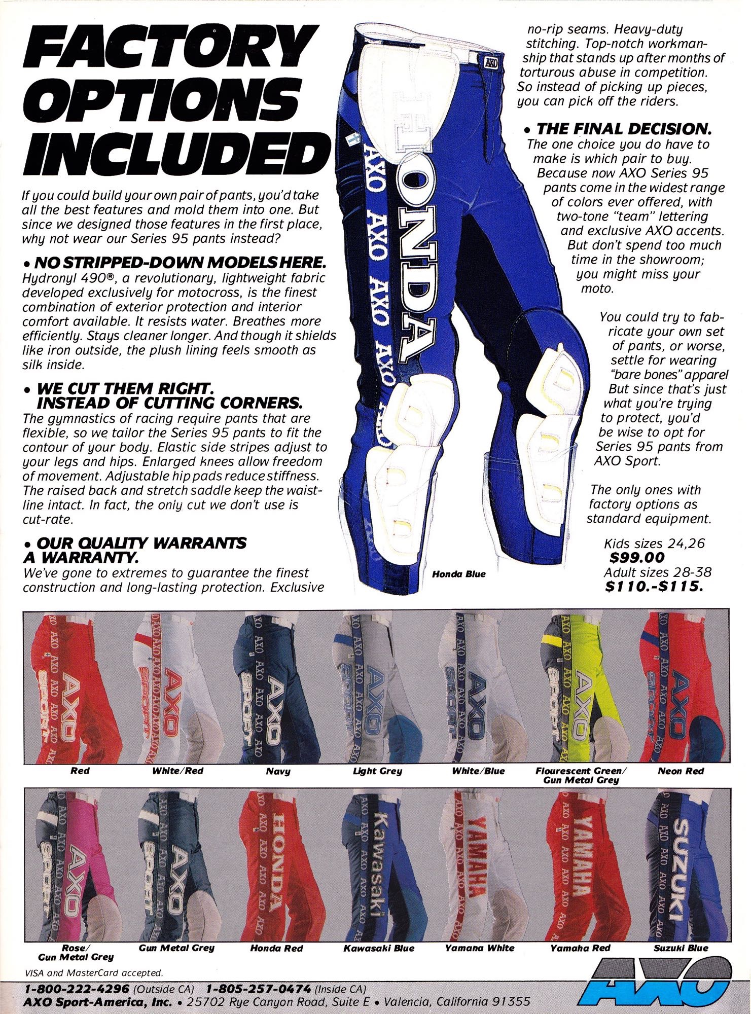 MOTO GEAR HISTORY PART VII: AXO SPORT THE EIGHTIES – PulpMX