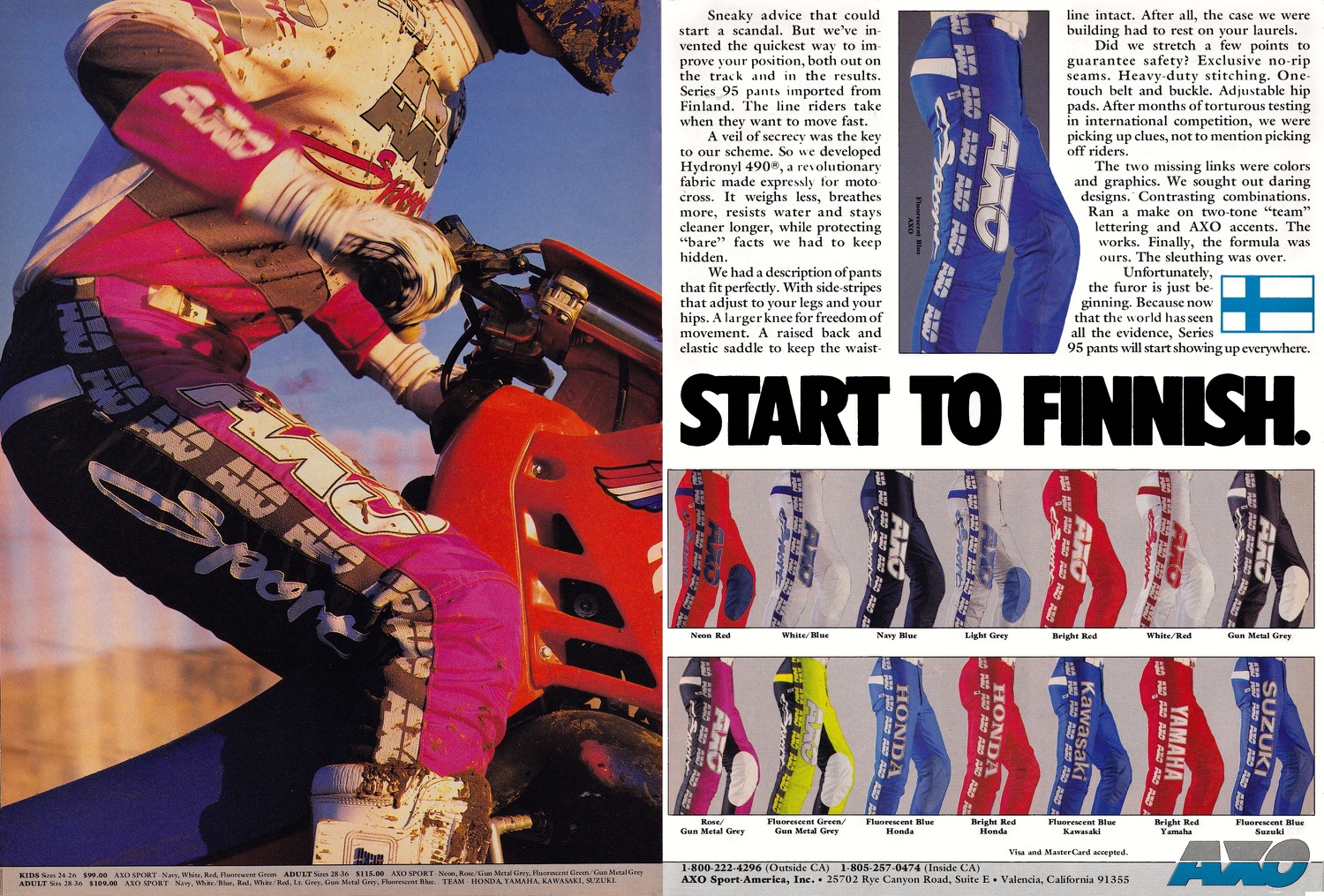 MOTO GEAR HISTORY PART VII: AXO SPORT THE EIGHTIES – PulpMX