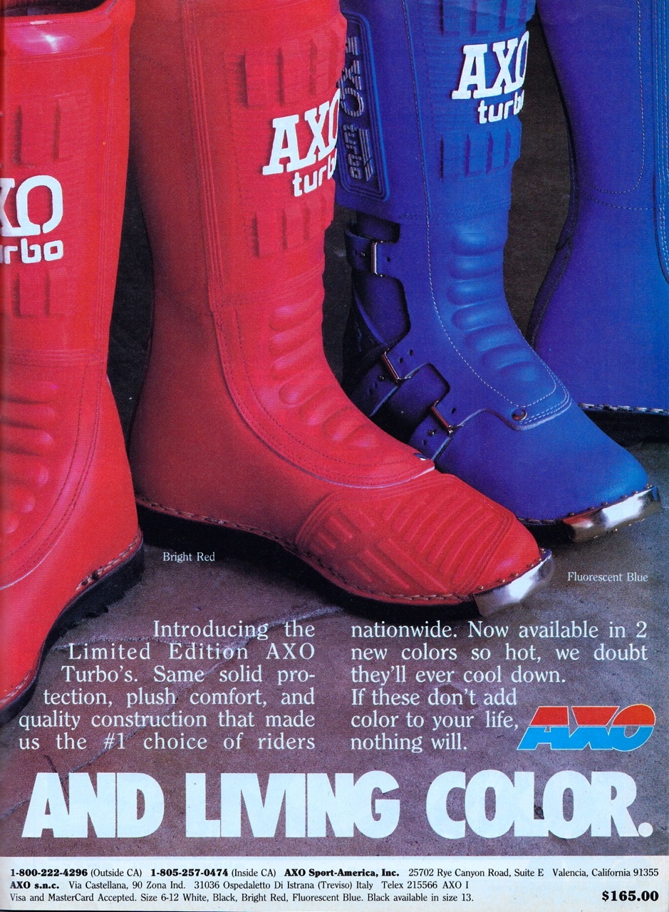 MOTO GEAR HISTORY PART VII: AXO SPORT THE EIGHTIES – PulpMX