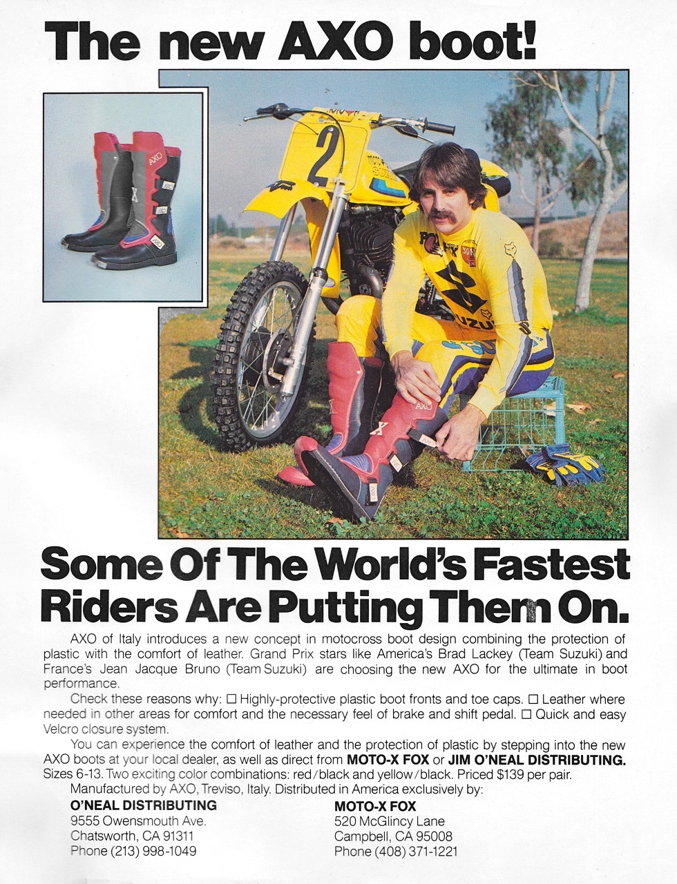 MOTO GEAR HISTORY PART VII: AXO SPORT THE EIGHTIES – PulpMX