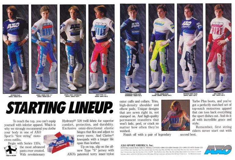 MOTO GEAR HISTORY PART VII: AXO SPORT THE EIGHTIES – PulpMX