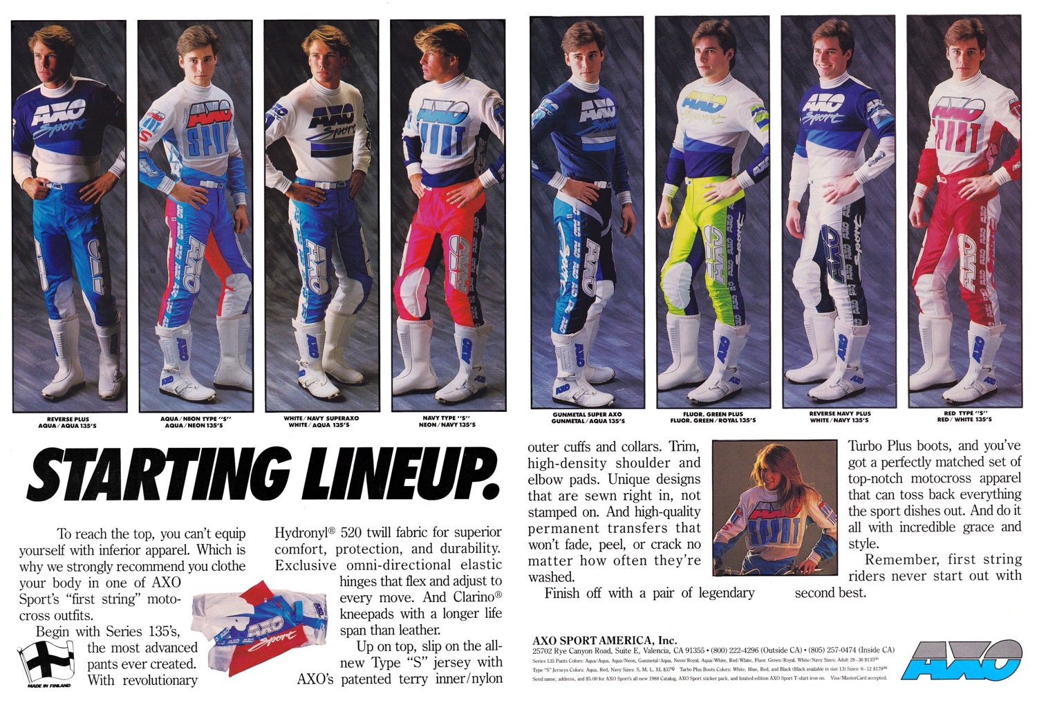MOTO GEAR HISTORY PART VII: AXO SPORT THE EIGHTIES – PulpMX
