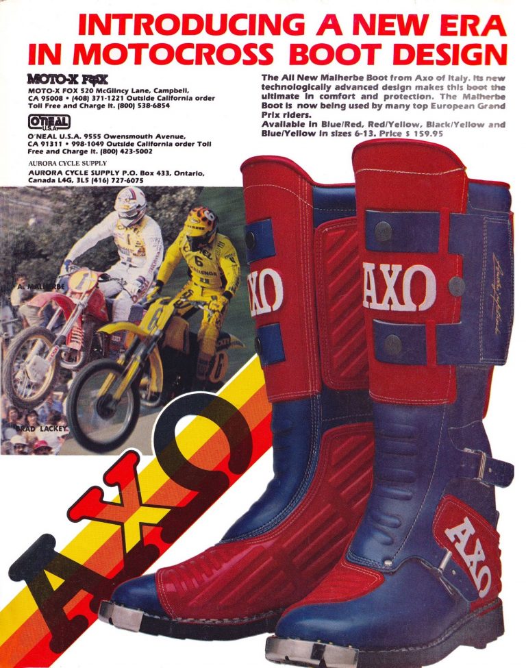 MOTO GEAR HISTORY PART VII: AXO SPORT THE EIGHTIES – PulpMX