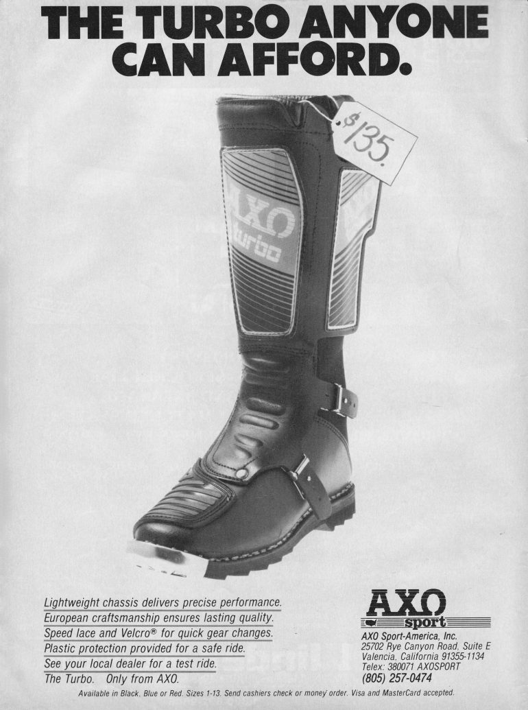 MOTO GEAR HISTORY PART VII: AXO SPORT THE EIGHTIES – PulpMX