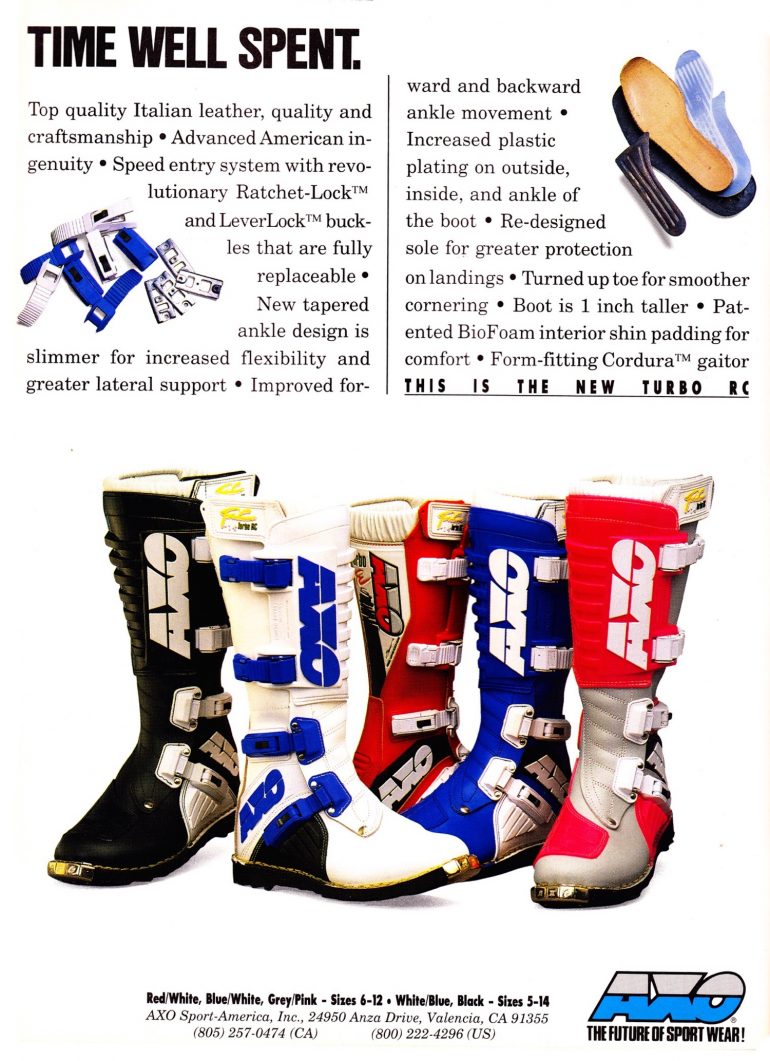 MOTO GEAR HISTORY PART VIII: AXO SPORT THE NINETIES – PulpMX